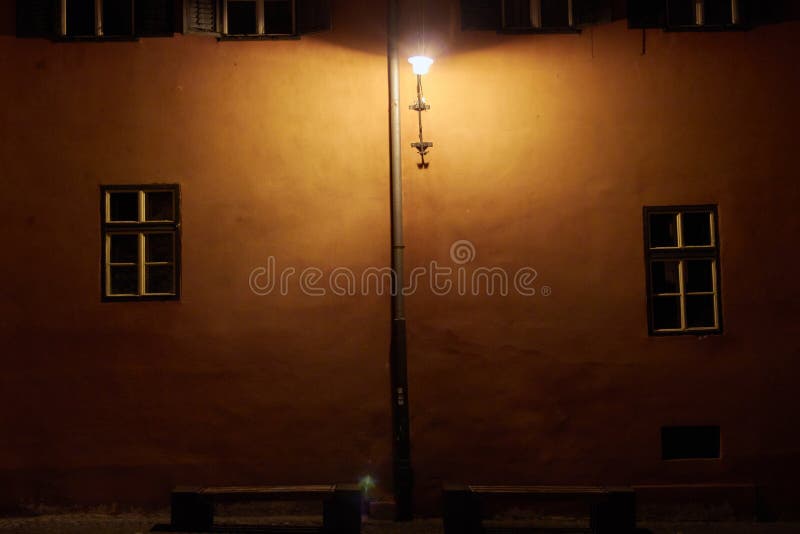An old house at night stock photo. Image of architectural - 146595680