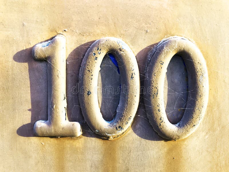 No 100 stock image. Image of numbers, house, weathered - 175709829