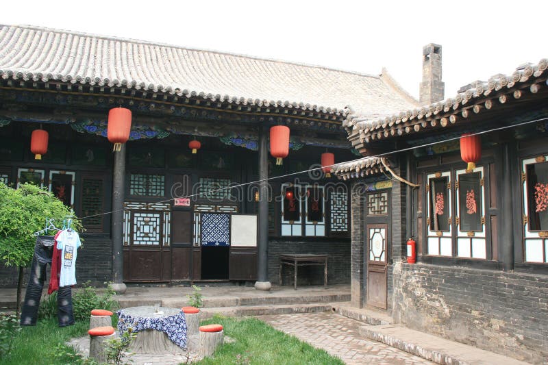 Old House in Pingyao (china) Editorial Stock Image - Image of column ...