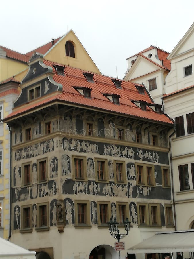 A Old House of Praq in the Old Quart of Prag Stock Photo - Image of ...
