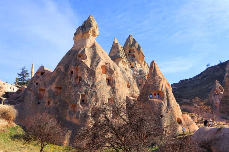 Old House in the Rocks in Uchisar, Cappadocia, Turkey Stock Photo ...
