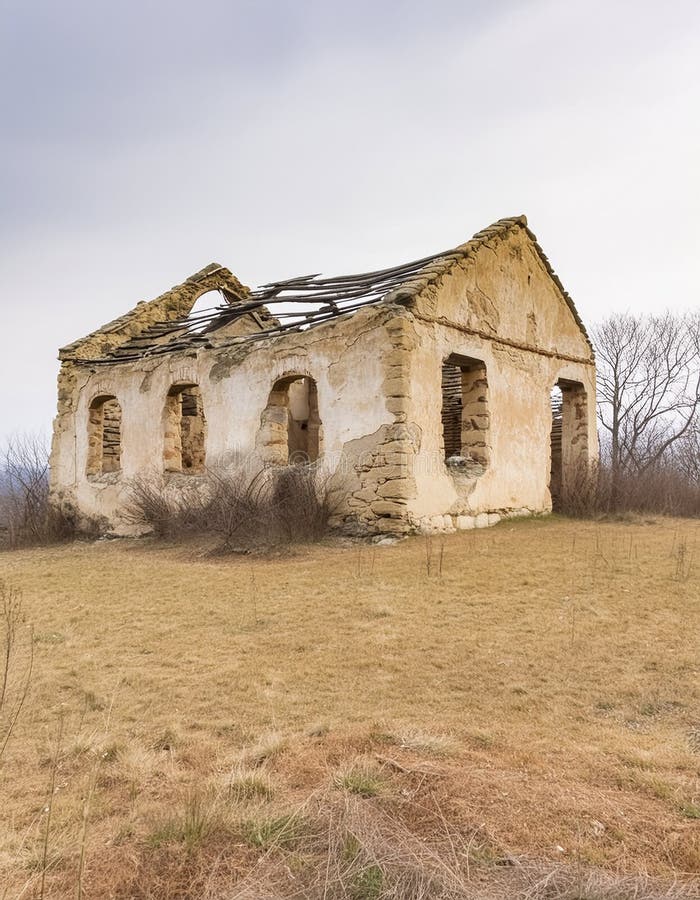 Old house ruin stock illustration. Illustration of ruin - 318062267