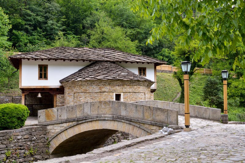 Old House and a Stone Bridge, Etara, Bulgaria Stock Photo - Image of ...