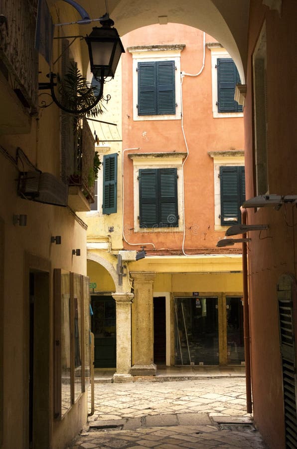 Old House from a Tiny Street View Stock Photo - Image of mediterranean ...