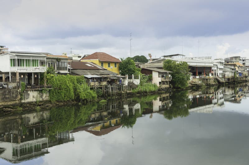 House on the water shadow stock image. Image of nature - 151413565