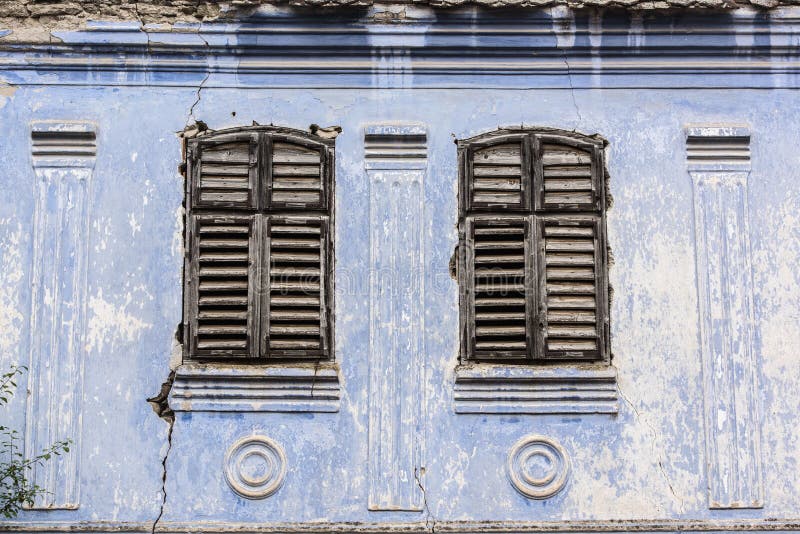 Old house windows. stock image. Image of texture, architecture - 56633799