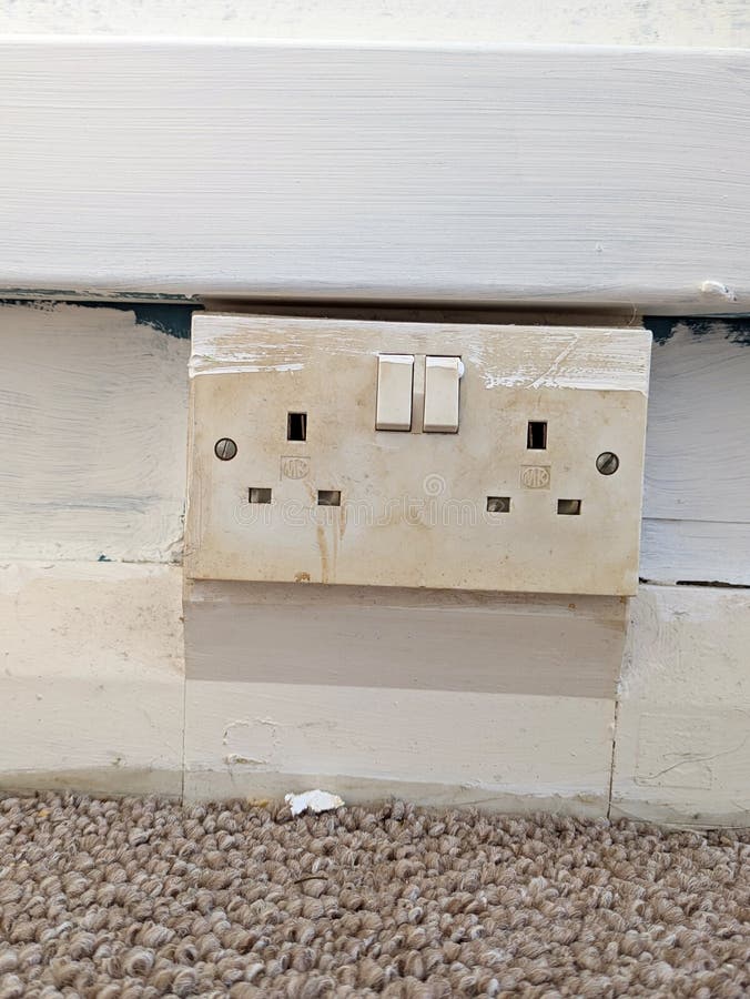 An Old Household Plug Socket that Could Be Dangerous and Need Replacing ...