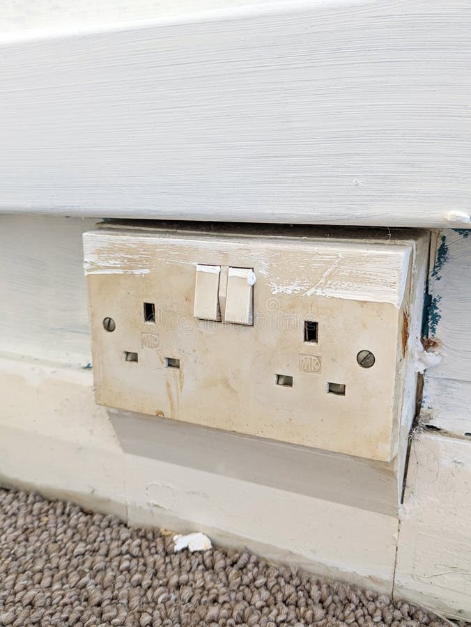 An Old Household Plug Socket that Could Be Dangerous and Need Replacing ...