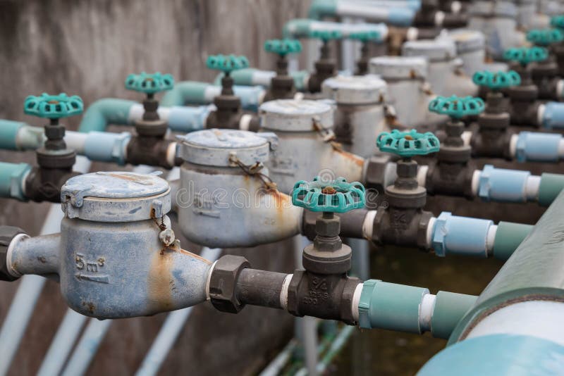 Old Household Water Pipe Valve. Stock Photo - Image of dorm, dirty ...
