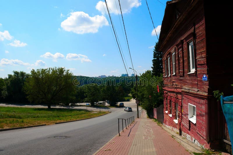 Old Houses in the City of Kaluga. Ancient Architecture in Kaluga Stock ...