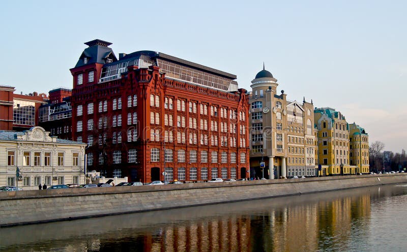 Old Houses on the Embankment Stock Photo - Image of locations, history ...