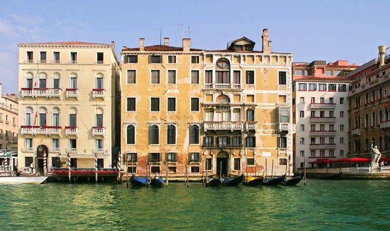 Old houses on Grand Canal. stock image. Image of famous - 14084051