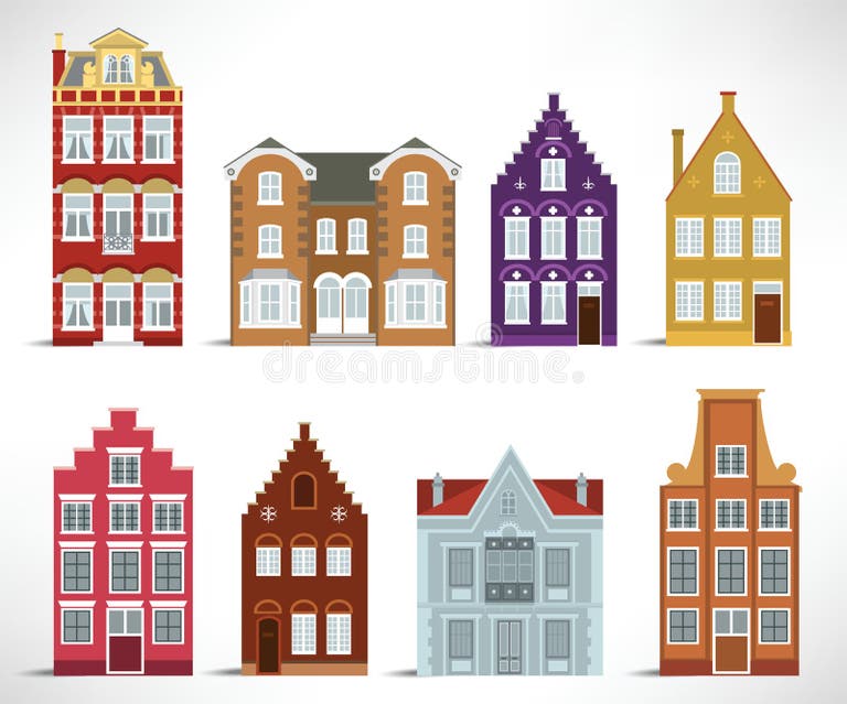 Dutch Houses Illustration Stock Illustrations – 1,345 Dutch Houses ...