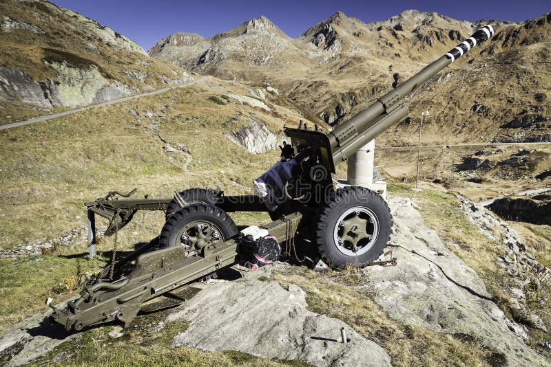 Old howitzer stock image. Image of fortress, scenery - 153310103