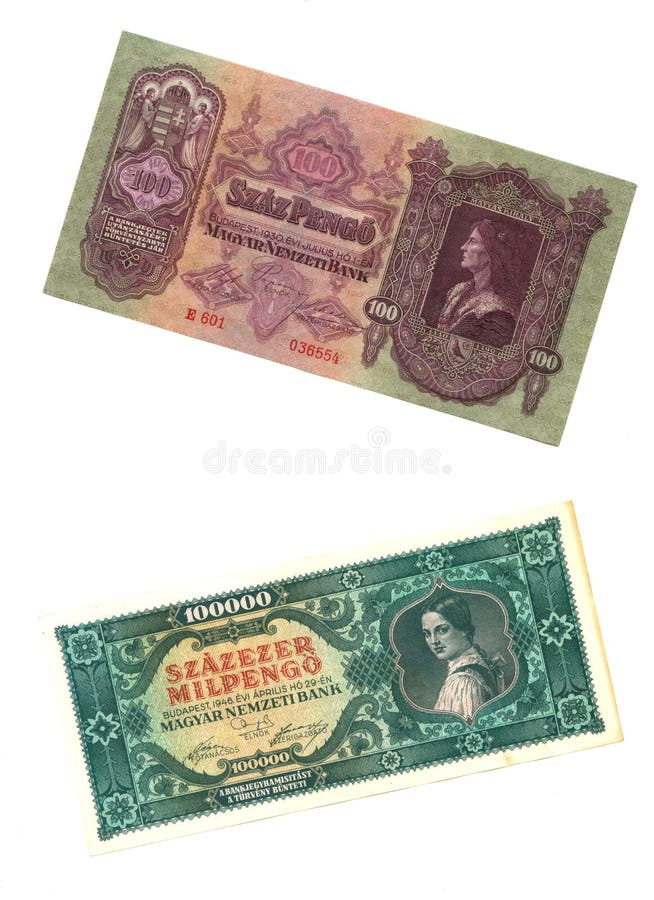 Old Hungarian banknotes stock photo. Image of money, hungarian - 10602816
