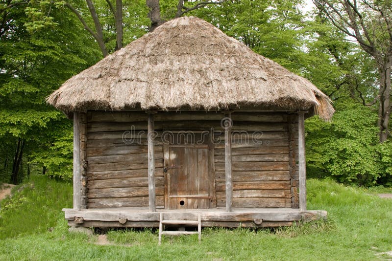 Old hut. stock photo. Image of grass, landmark, europe - 5219538