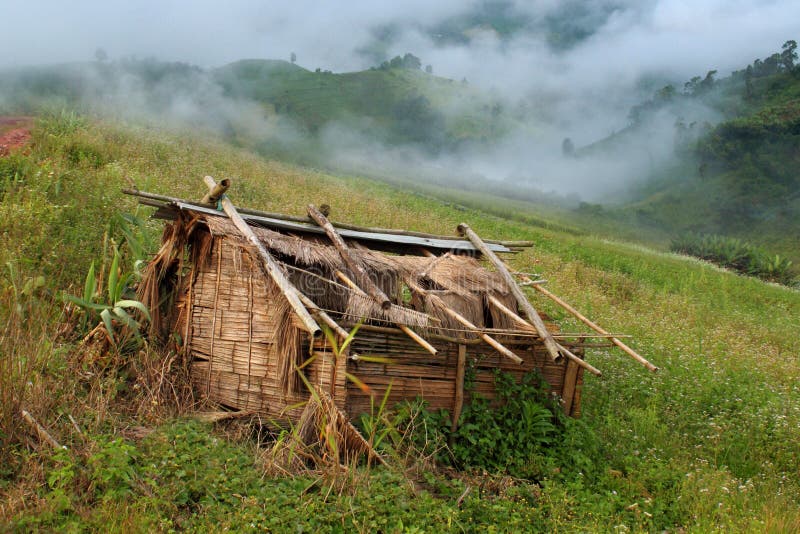 Old hut and mountain stock photo. Image of tourism, landscape - 29392610