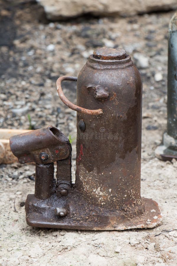 Old Hydraulic Floor Jack stock image. Image of lorry - 42201837