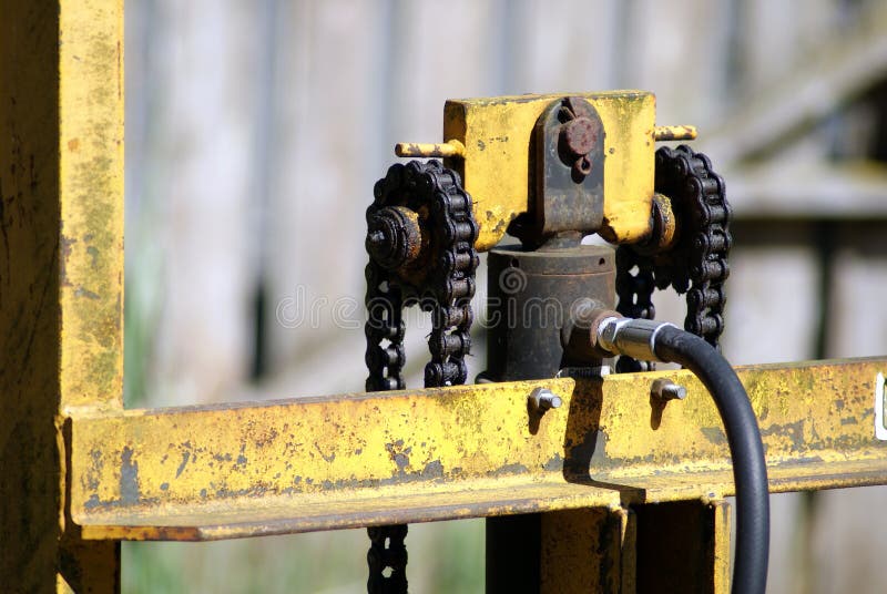 Old Hydraulic Lift for Forklift Stock Image - Image of rust, fork: 55314847