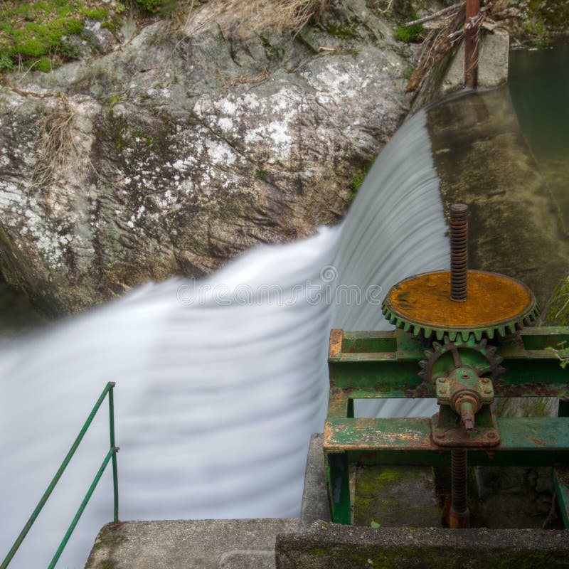 Old hydroelectric dam stock image. Image of water, flow - 69993185