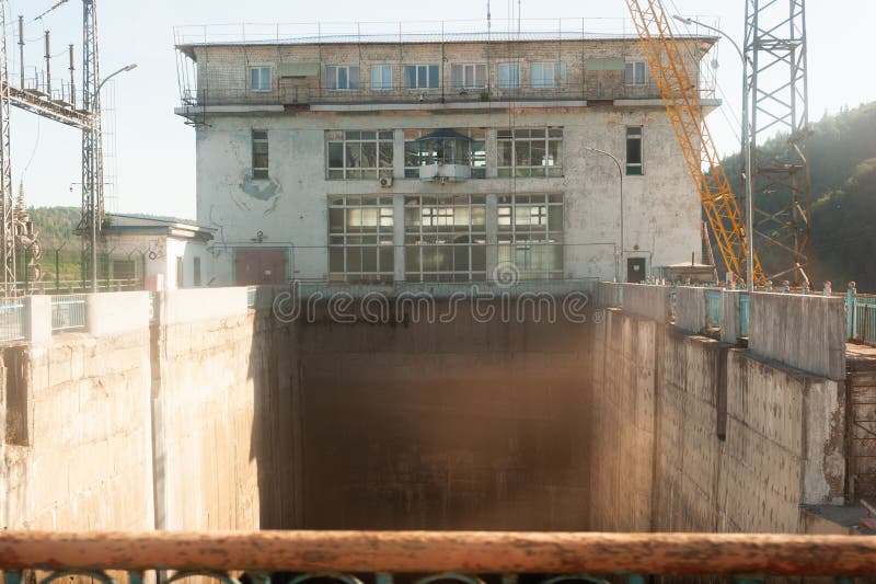 Old Hydroelectric Power Plant. Energy Infrastructure Facility. Stock ...
