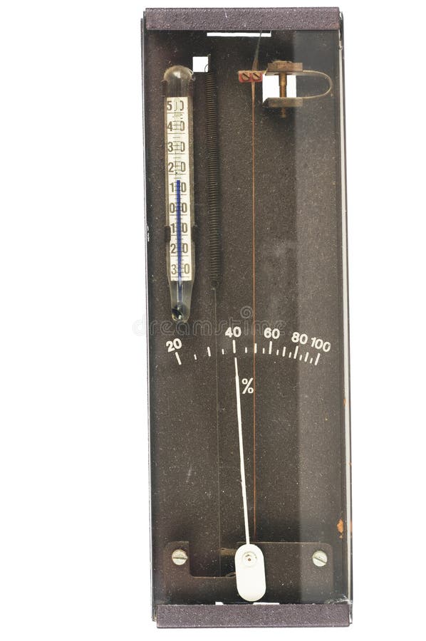 Old Hygrometer stock photo. Image of glass, black, measurement - 287962