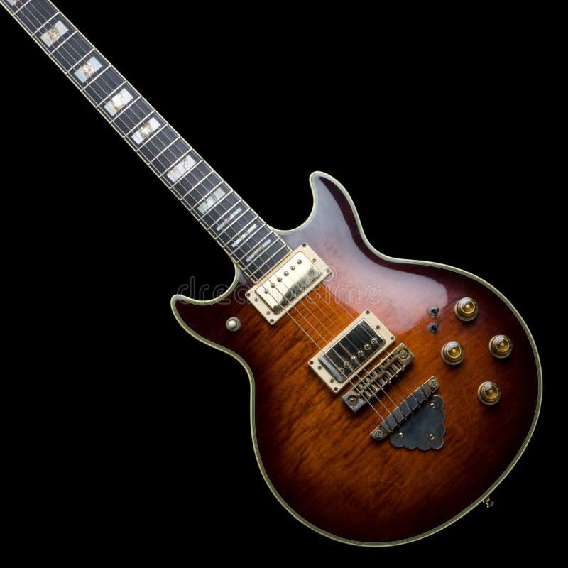 Vintage electric guitar stock image. Image of wood, modern - 16896321