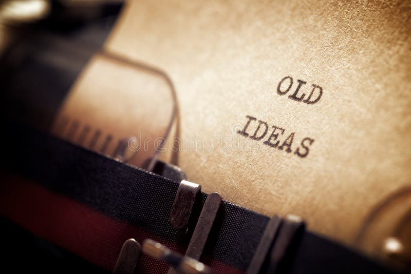 Old ideas phrase stock image. Image of typescript, outdated - 204213287