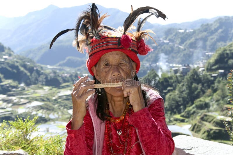 Old Ifugao Woman Rice Terraces Philippines Editorial Photo - Image of ...