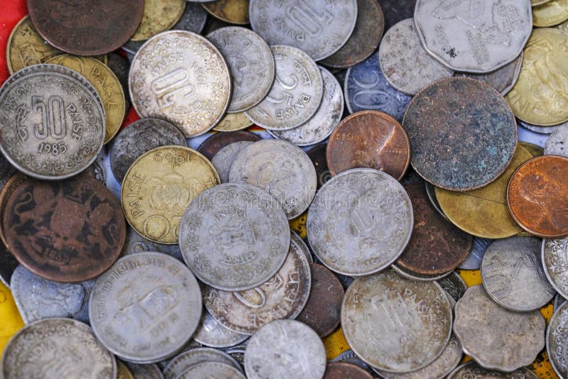 Old Indian Coins Background, Currency of India, Ancient Indian Coins ...