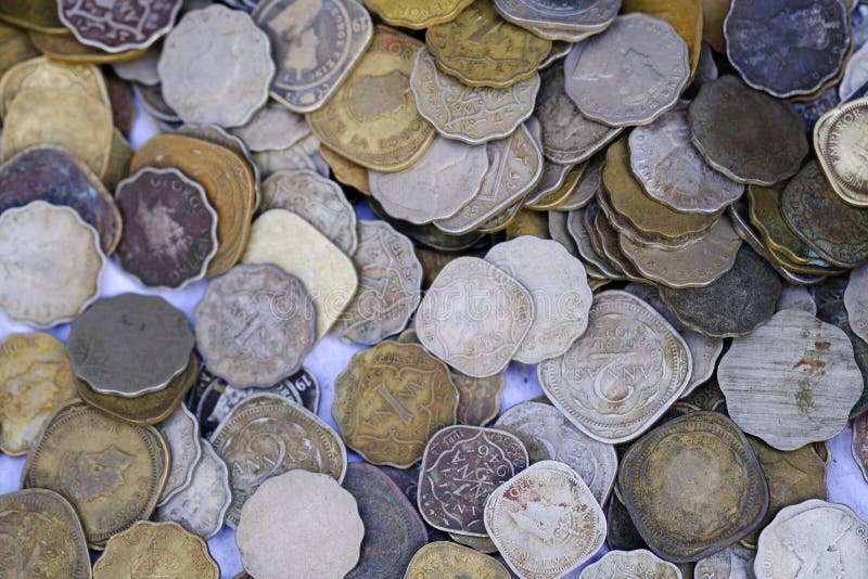 Old Indian Coins Background, Currency of India, Ancient Indian Coins ...