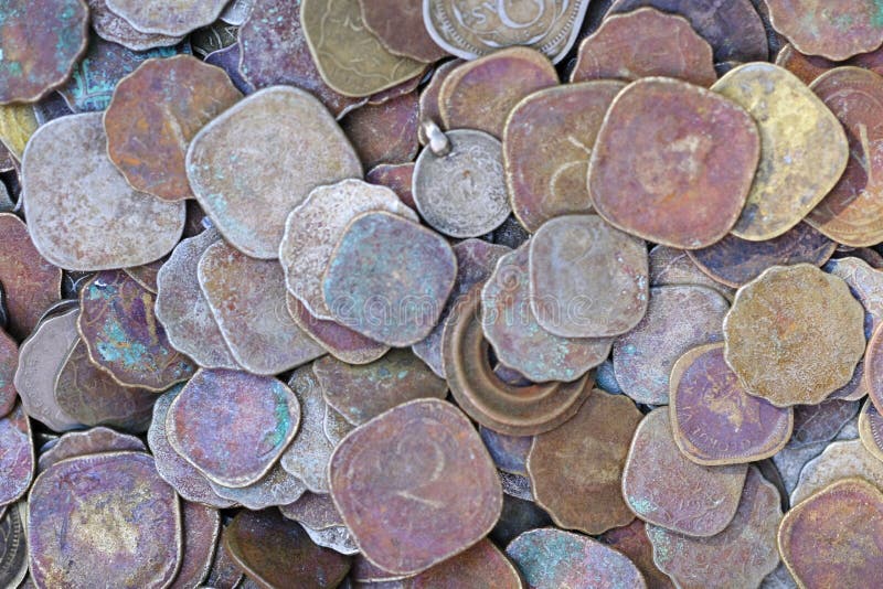 Old Indian Coins Background, Currency of India, Ancient Indian Coins ...