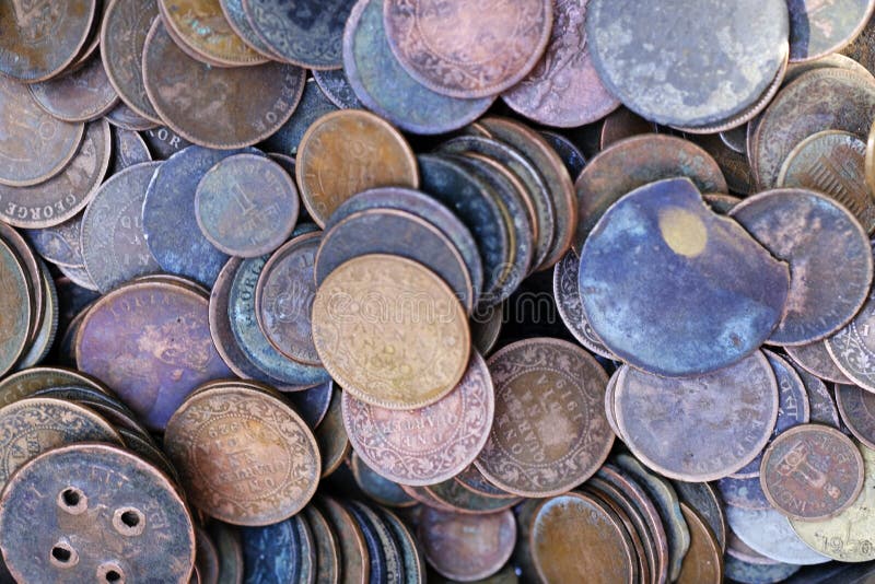 Old Coins Background, Ancient Coins Currency. Stock Image - Image of ...