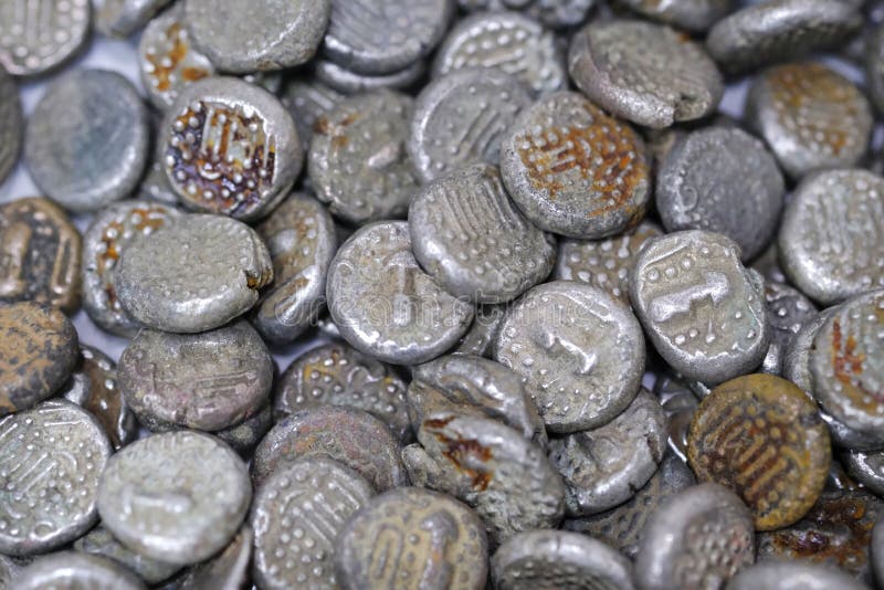 Old Coins Background, Ancient Coins Currency. Stock Image - Image of ...