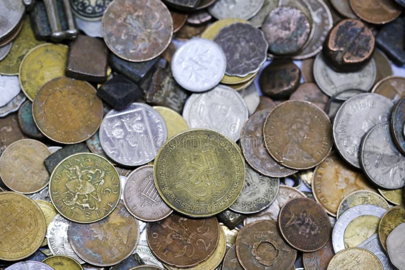Old Coins Background, Ancient Coins Currency Stock Image - Image of ...