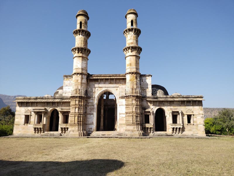 Old Indian mosque stock image. Image of building, tower - 212867867