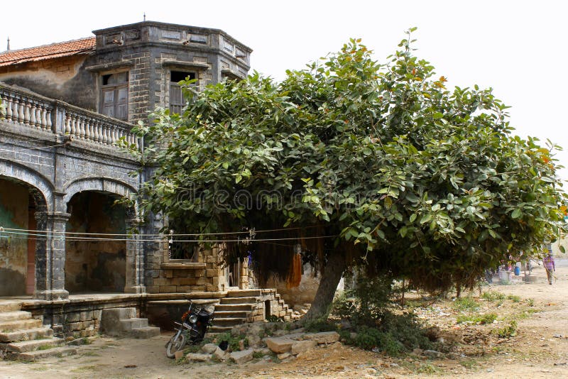 Old Indian Style Hous in Dwarka Town, India Stock Photo - Image of ...