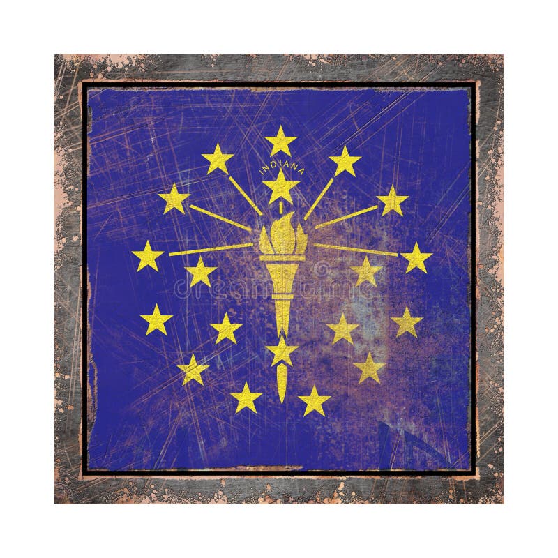 Old Indiana flag stock illustration. Illustration of abstract - 110051454