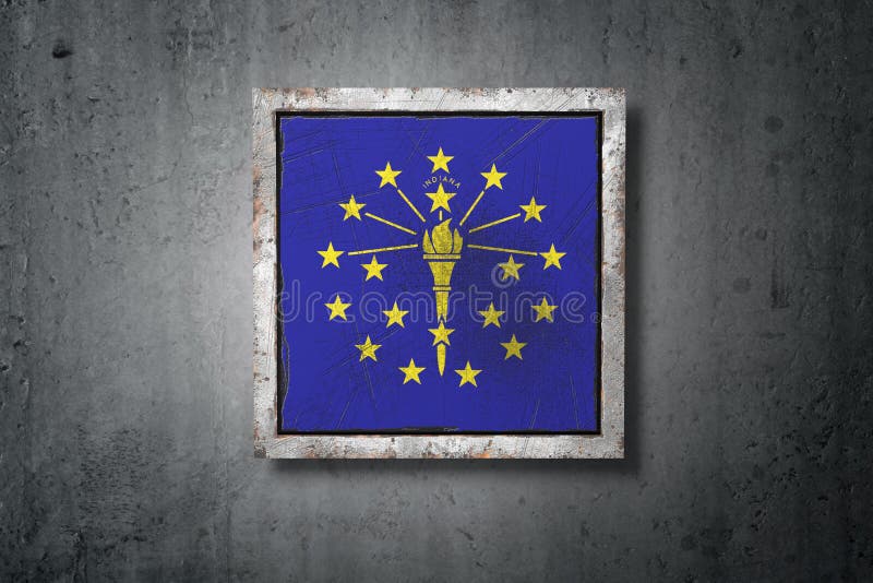 Indiana Map on American Flag. in, USA State Map on US Flag Stock Vector ...