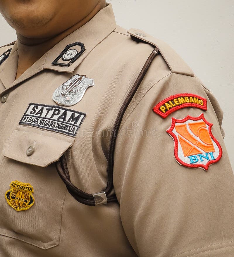 Old Indonesian Security Guard Uniform Editorial Image - Image of ...