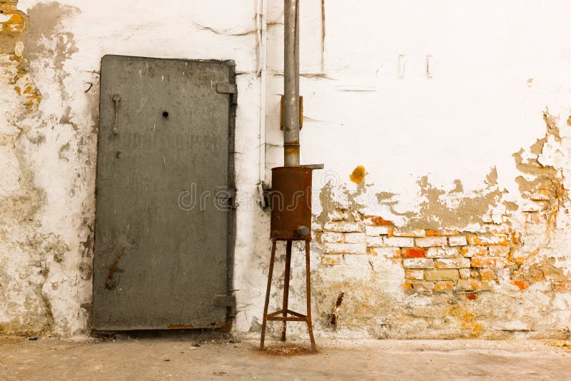 Old Industrial Building, Closed Door Stock Photo - Image of doorway ...