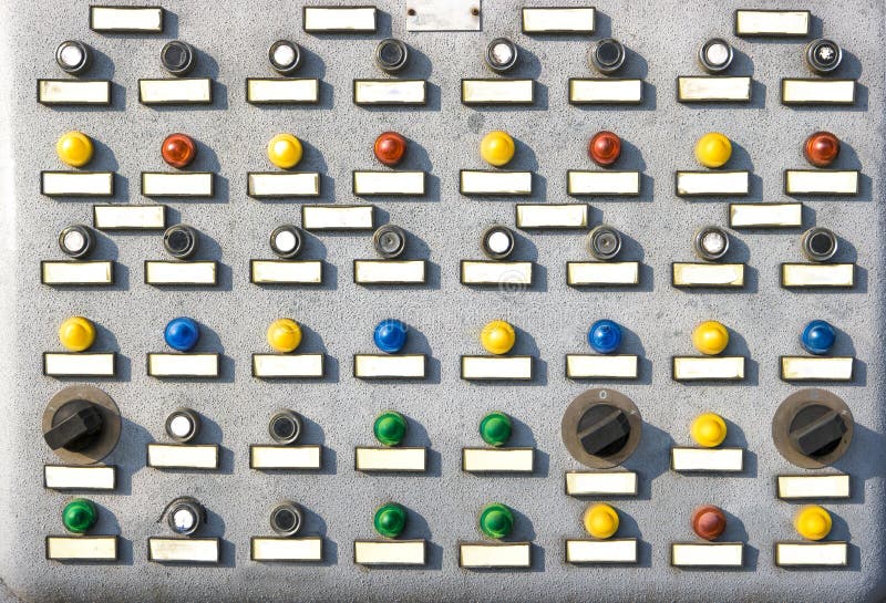 Old Industrial Control Panel Stock Photo - Image of panel, machinery ...