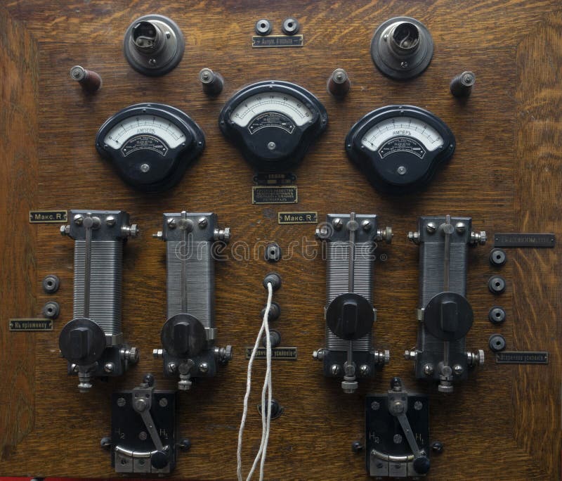 Old Industrial Electronics Gauge Instruments Editorial Photography ...