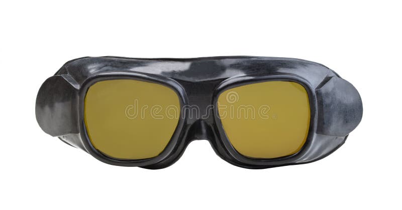 Old Industrial Goggles Isolated Stock Photo - Image of object, retro ...