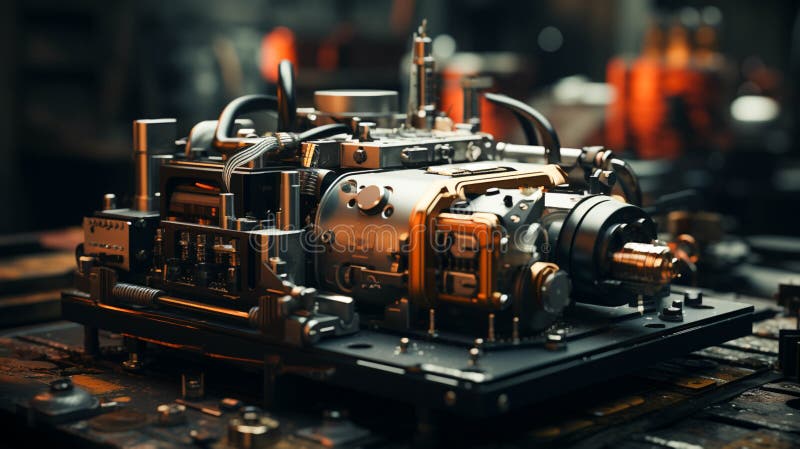 Old Industrial Machine Closeup Stock Photo - Image of work, engineering ...