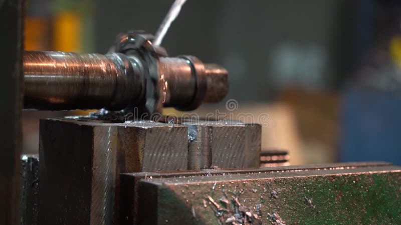 Old Industrial Milling Machine for Cutting Metal in the Process Stock ...