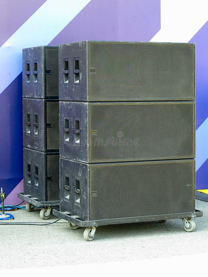 Old Industrial Powerful Stage Sound Speakers Stock Image - Image of ...