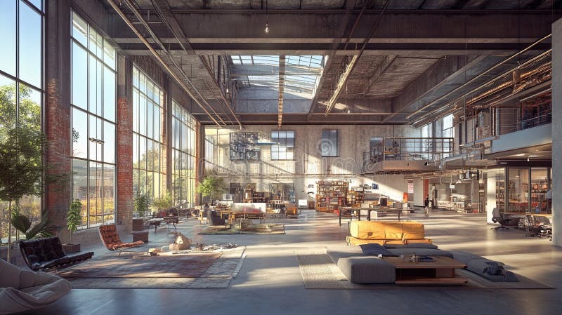 Old Industrial Warehouse Being Converted Modern Office Space Stock ...