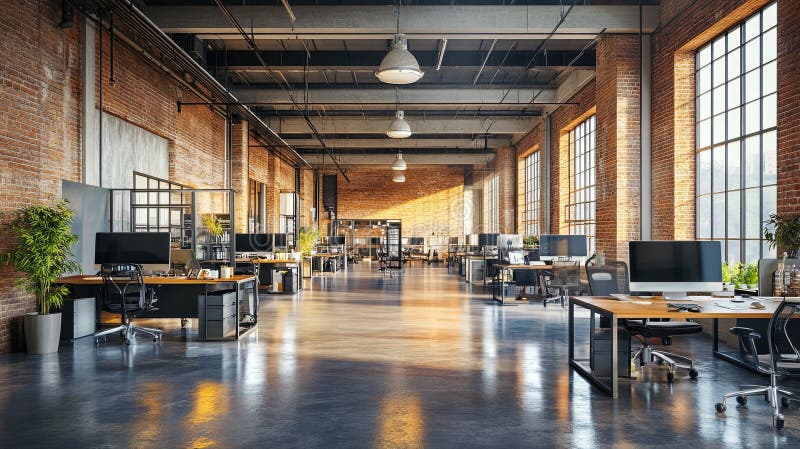 Old Industrial Warehouse Being Converted Modern Office Space Stock ...