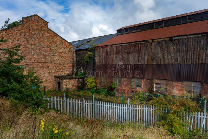 Old Industrial Warehouse stock image. Image of hydraulic - 257137649